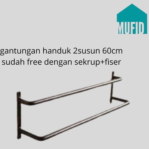 Jual Rak Vintage Besi Plat Handuk Kamar Mandi 3 Tingkat Tempel Dinding ...