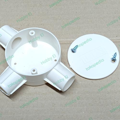 Jual T Dus Pipa Listrik 20mm Putih / T dus cabang 3 pipa 20 mm - Kab ...