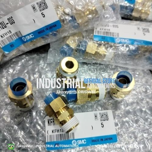 Jual SMC KFH06-02S (∅6mm×1/4") fitting, male straight, KF INSERT ...