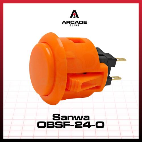 Jual Original SANWA OBSF-24-O Orange Oren Push On Button 24mm Arcade ...