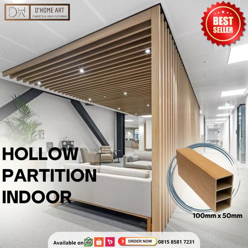 Jual Partisi Hollow PVC 3 METER Kisi Kisi Indoor Motif Kayu Ukuran 10cm ...