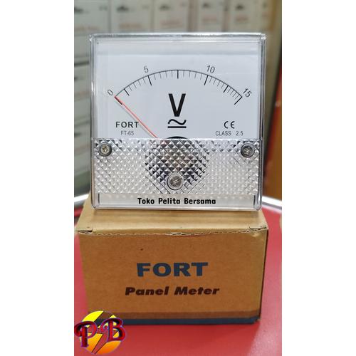 Jual Volt Meter Analog Fort 50x50 FT-45V AC/DC / Volt Meter Analog Merk ...