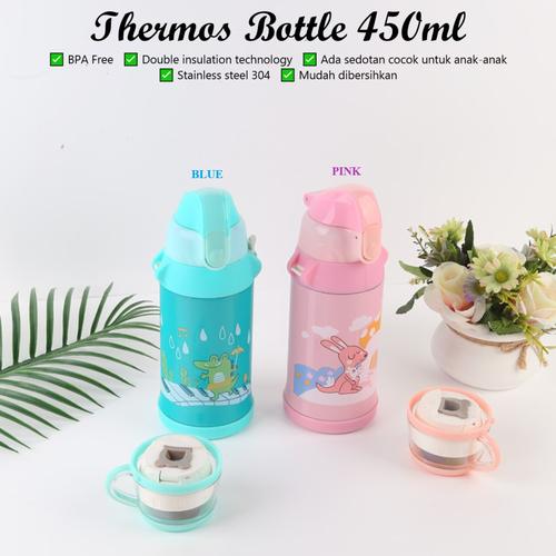 Jual Botol Air Minum Termos Anak 450 ML (Pink / Hijau) - Pink - Jakarta ...