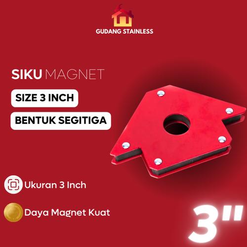 Jual SIKU MAGNET LAS 3 INCH 25 LBS / MAGNETIC WELDING HOLDER 3 INCH ...