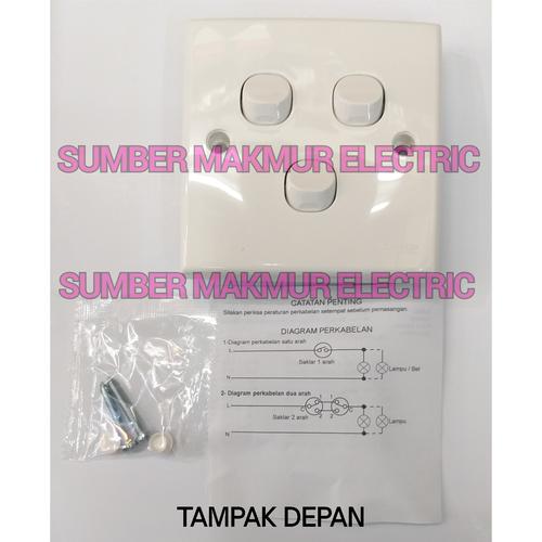 Jual Saklar Triple 3Gang S-Classic Clipsal - Schneider / Saklar 3Gang ...