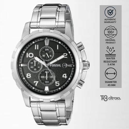 Promo Jam Tangan Pria Fossil Dean Chronograph Silver Stainless Steel ...