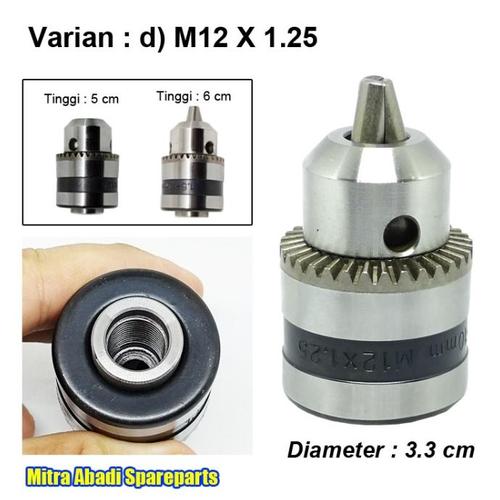 Jual Berkualitas DRILL CHUCK Kepala Bor ukuran 1,5-10mm + Kunci 10mm ...