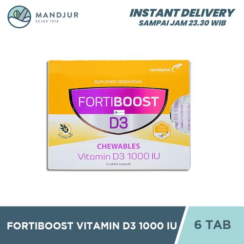 Jual Fortiboost Vitamin D3 1000 IU 6 Tablet - Suplemen Vitamin D3 ...
