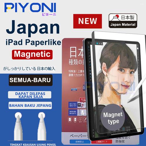 Jual Piyoni Magnetic iPad Paperlike Firm,Japan Smooth Kent Paper Screen ...