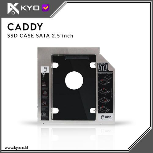 Jual SSD HDD CADDY SLIM TIPIS TEBAL 9.5mm 12.7mm SATA HARDDISK DVD CD ...