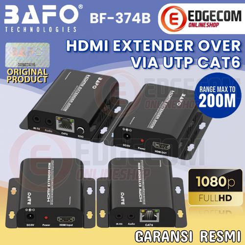 Jual BAFO HDMI Extender Via UTP LAN 200 Meter 1080P - BF-374B / 4K - BF ...