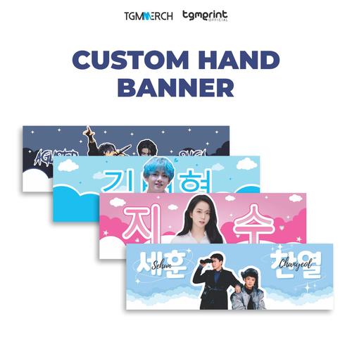 Promo Cetak Custom Hand Banner KPOP | Tgm Merch - 1 Sisi, Tanpa ...