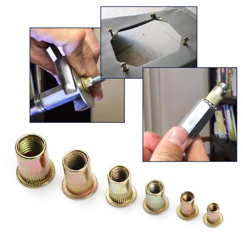 Jual Rivet Nut Mur M3 M4 M5 M6 M8 Carbon Steel Kepala Hand Rivet Nut ...