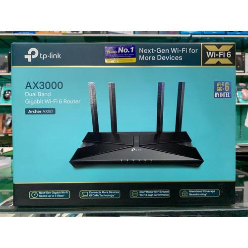 Jual TP-Link Archer AX50 AX3000 Gigabit WiFi6 Wireless Router Tplink AX ...