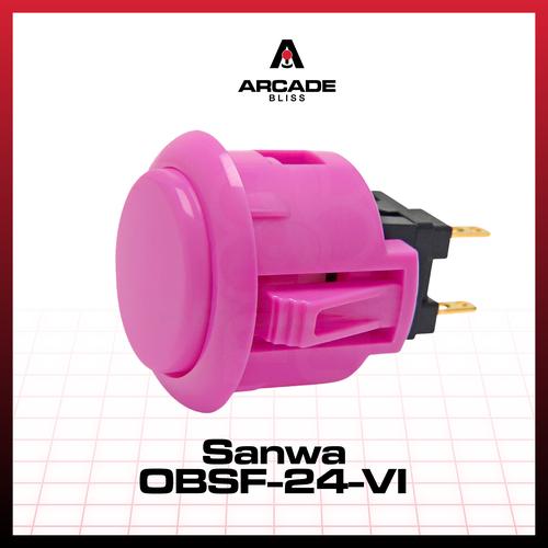 Jual Original SANWA OBSF-24-VI Violet Ungu Push On Button 24mm Arcade ...