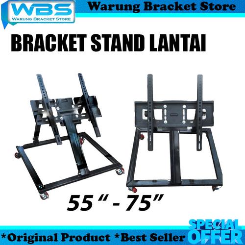 Jual bracket braket tv standing lantai untuk ukuran 55 60 65 70 75 inch ...