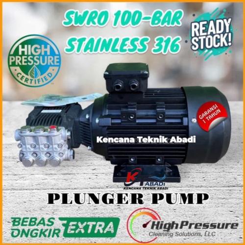 Jual Swro Plunger Pump High Pressure Pump Pompa Air Laut 100 Bar 15LPM ...