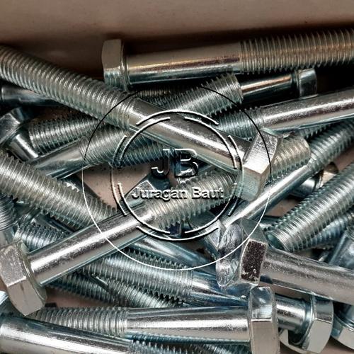 Jual BAUT MUR M10 X 80 PANJANG 8CM 8 CM KUNCI 17 80MM MM PUTIH BAUD BMP ...