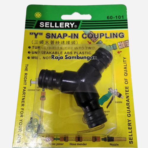 Jual Y Snap In Coupling 1/2 inch Sambungan Selang 3 Cabang PVC Hose ...