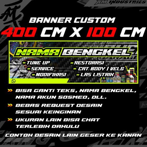 Jual New Product (FREE DESAIN) Banner / Spanduk bengkel Custom Ukuran ...