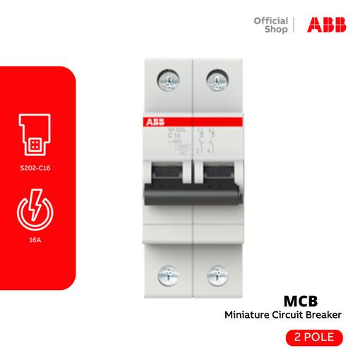 Jual ABB MCB 2Pole 10kA 16A S 202-C16 2CDS252001R0164 - Jakarta Barat - Jakarta Gudang Indonesia ...