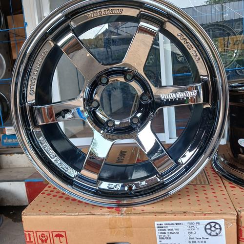 Jual velg te37 progressive R18x9 6x139,7 ET 0 blackchrome. fortuner ...
