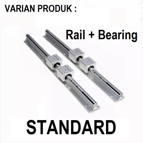 Jual paket set rel rail guide linear SBR25 SBR 25 shaft + 4 block ...