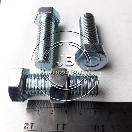 Jual BAUT MUR M14 X 50 PANJANG 5CM 5 CM KUNCI 22 50MM MM PUTIH BAUD BMP ...