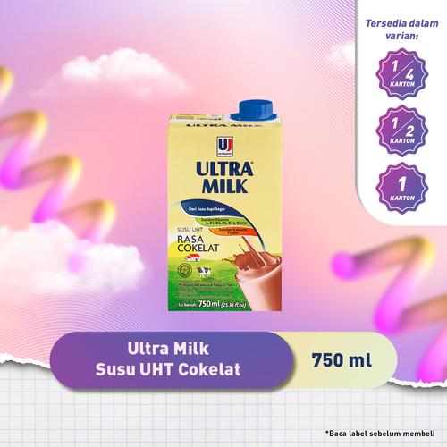 Promo Ultra Milk Susu UHT Chocolate 750 ml - 1 ctn (12 pcs) - Jakarta ...