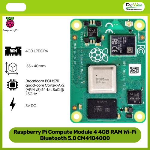 Jual Raspberry Pi Compute Module 4 4GB RAM Wi-Fi Bluetooth 5.0 CM4104000 - Kota Bekasi ...
