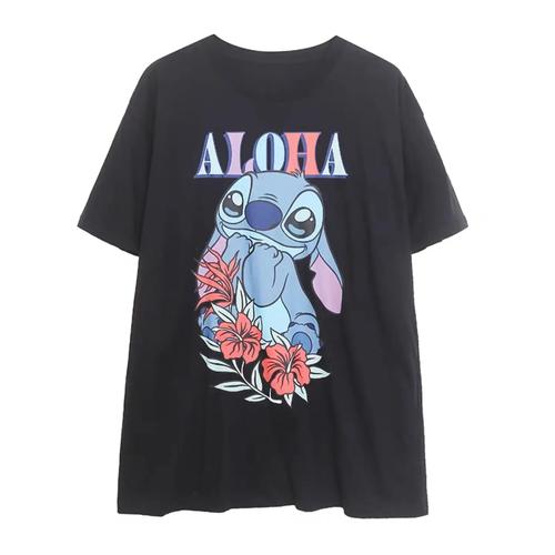 Jual Kaos Disney Stitch Black aloha lilostitch - Size C,Ld.110cm - Kota ...