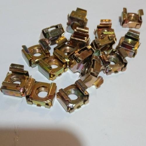 Jual Cage nut M4 kuning / mur sangkar M4 besi kuning / mur cage nut M4 ...
