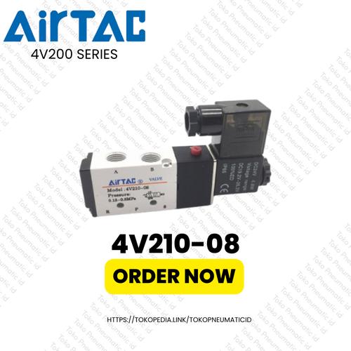 Promo SELENOID VALVE / SOLENOID VALVE AIRTAC 4v210-08 AC 220V / DC 24V - AC220V - Jakarta Pusat ...