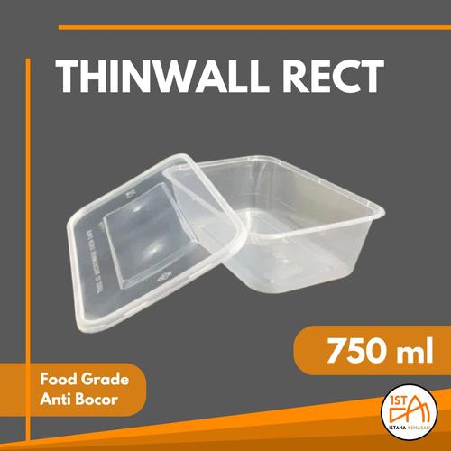 Jual Thinwall Kotak Makan Plastik 750 ml Persegi Panjang - Jakarta ...