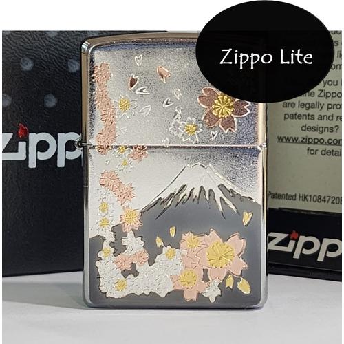 Jual Zippo Original Electroformed Design Mount Fuji Japan Official ...