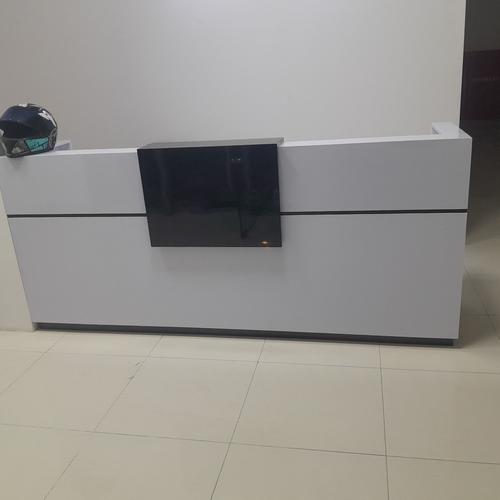 Jual meja resepsionis minimalis hpl - Putih, Ukuran 110x240 - Kab ...