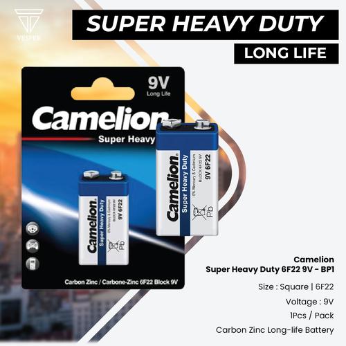 Jual battery camelion 9volt 6F22 / batrei carbon super heavy duty 9V block 6F22 - Jakarta Barat ...