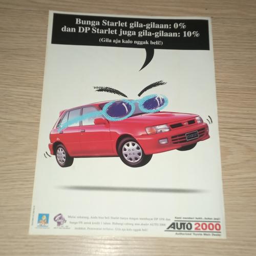 Jual Iklan cetak jadul Auto 2000 Starlet - Kota Bandung - Kawan ...