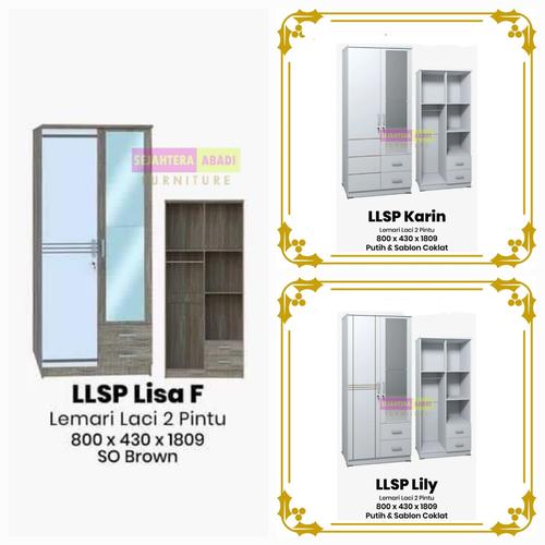 Promo Olympic Lemari Pakaian 2 Pintu Plus Cermin Lemari Pakaian lemari ...