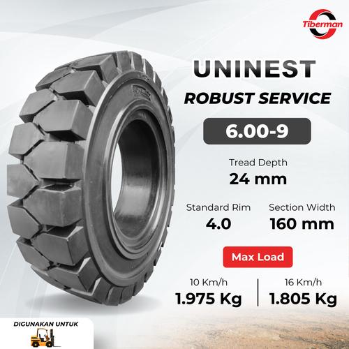 Jual Ban Forklift Uninest 6.00-9 Robust Services - Solid Tyre - Kota Surabaya - Tiberman | Tokopedia