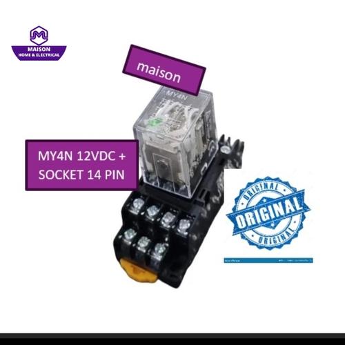 Promo Set Relay MY4N 12VDC + Socket 14 pin / Relay MY4 12VDC - relay ...