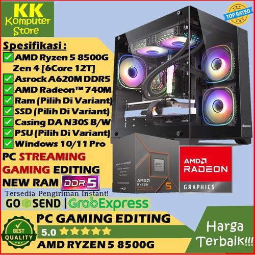 Jual [ Pc Rakitan Gaming Pc Editing Pc Live Streaming AMD Ryzen 5 8500G - Ram DDR5 5600Mhz ] Pc ...