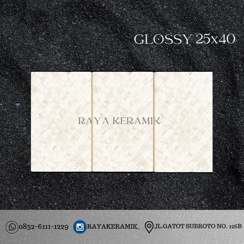 Jual KERAMIK DINDING ASIA TILE EDEN CREAM DECOR 25X40 GLOSSY - Kota ...