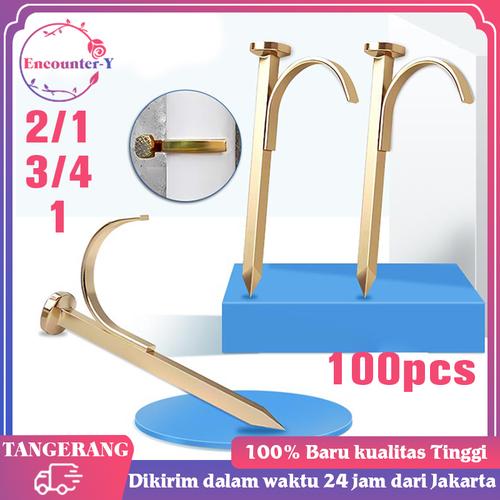 Jual 100pcs/Set Paku Klem Pipa 1/2”, 3/4”, 1” Paku Beton Klem Pipa Paku ...