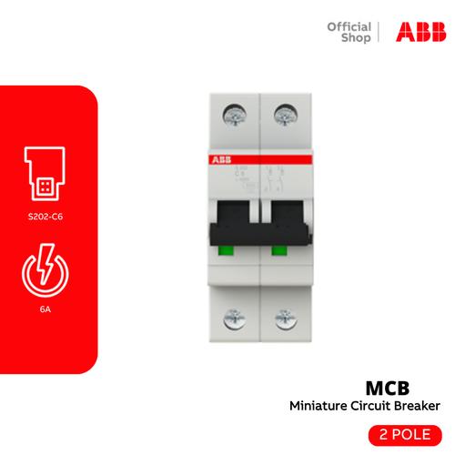 Jual ABB MCB 2Pole 10kA 6A S 202-C6 2CDS252001R0064 - Jakarta Barat - Jakarta.Gudang.Indonesia ...