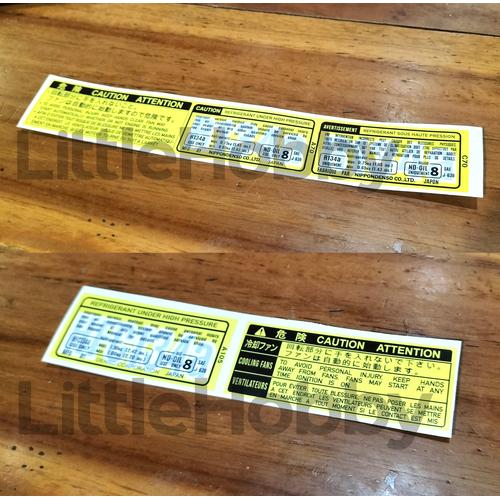 Jual Toyota JDM Refrigrant High Pressure Decal R134a HFC134a - R134a ...