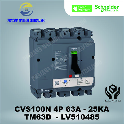 Jual MCCB 4P 63A CVS100N 50kA SCHNEIDER EASYPACT 4 POLE 63 AMPERE TMD ...