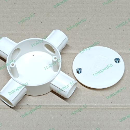 Jual Kris Dus Pipa Listrik 20 mm / T dus cabang 4 putih 20mm - Kab ...