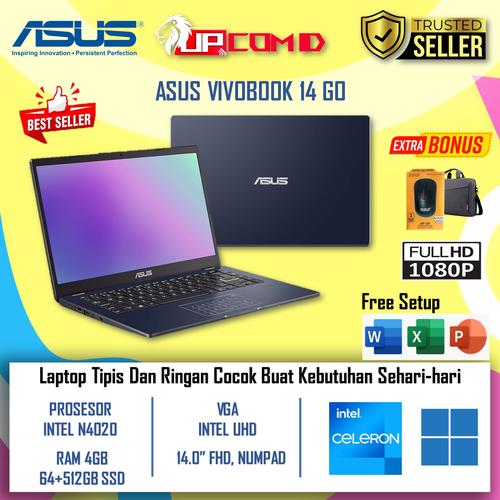 Jual LAPTOP Baru Asus Vivobook L410MA Intel N4020 RAM 4GB SSD 256GB FHD ...