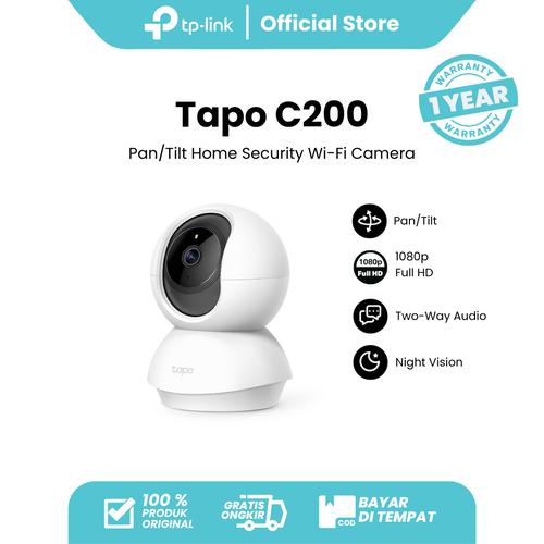 Promo TP-LINK CCTV Tapo C200 Home Security Wi-Fi Camera/ IP Camera C200 ...
